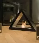 Triangular fireplace të veçantë