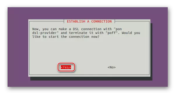 Finestra di installazione della connessione in Ubuntu