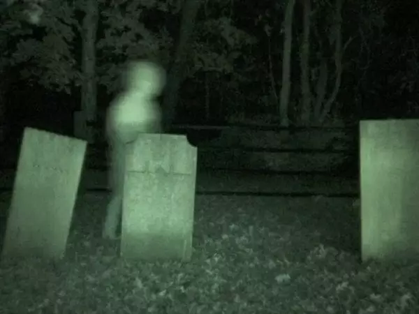 Ghost in the cemetery