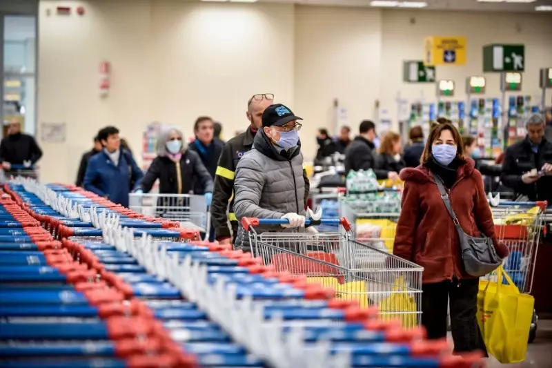 Verhaltensregeln in Supermärkten nicht infizieren