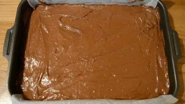 Masa de chocolate en forma de cocción