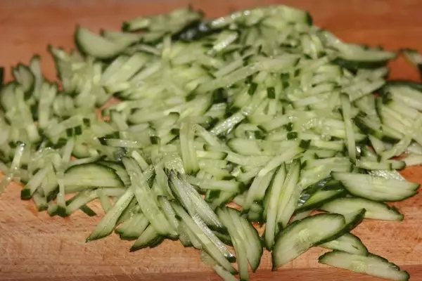 Sliced ​​cucumbers