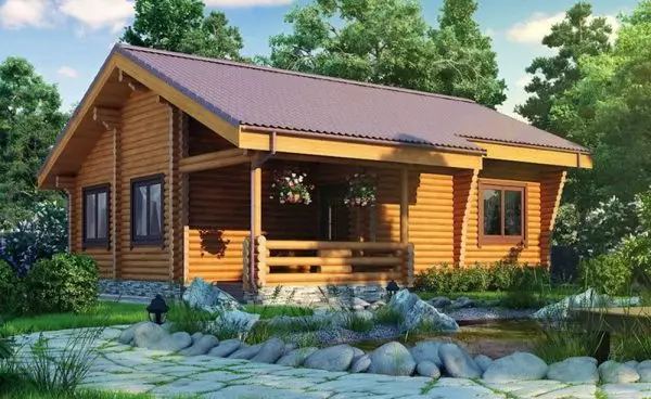 Звичайна двосхилий дах для дерев'яного будинку