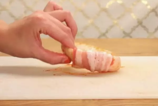 Anéis de cebola em bacon