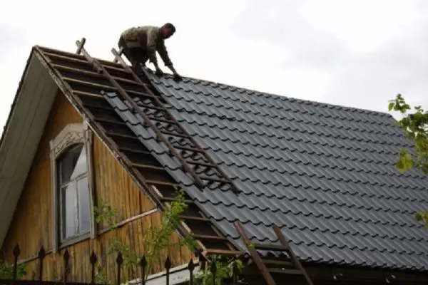 Holzhaus-Dachreparatur