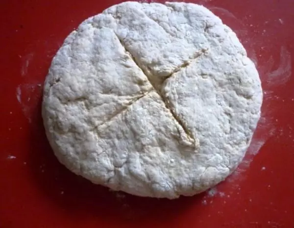 Dough formed in loaf
