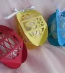 Caixas multicolores para ovos de Pascua