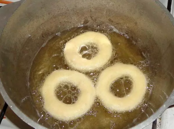 frying donuts