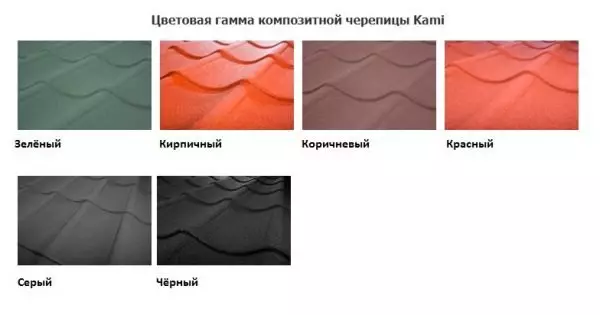 Farveområde af kompositfliser Kami