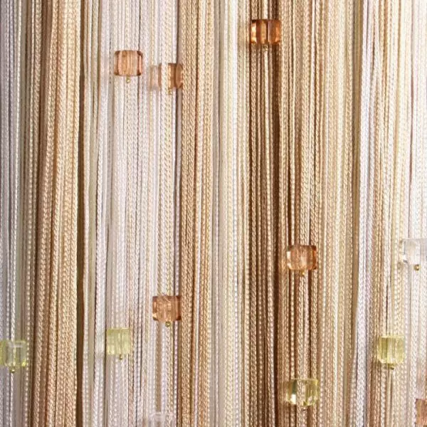 Curtains with square beads