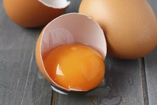 Bright chicken egg yolk