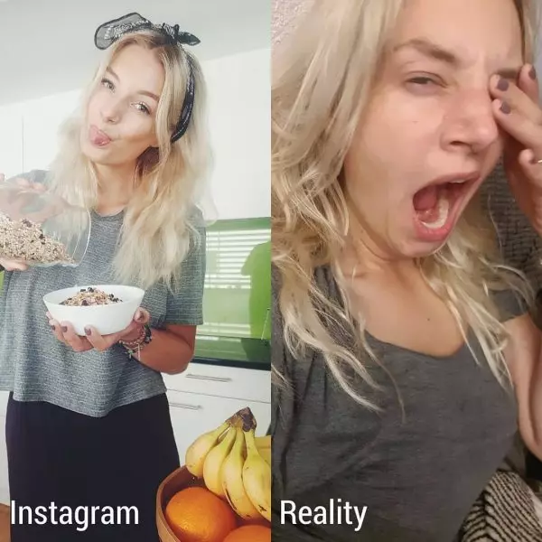 Ochtend in Instagram en realiteit