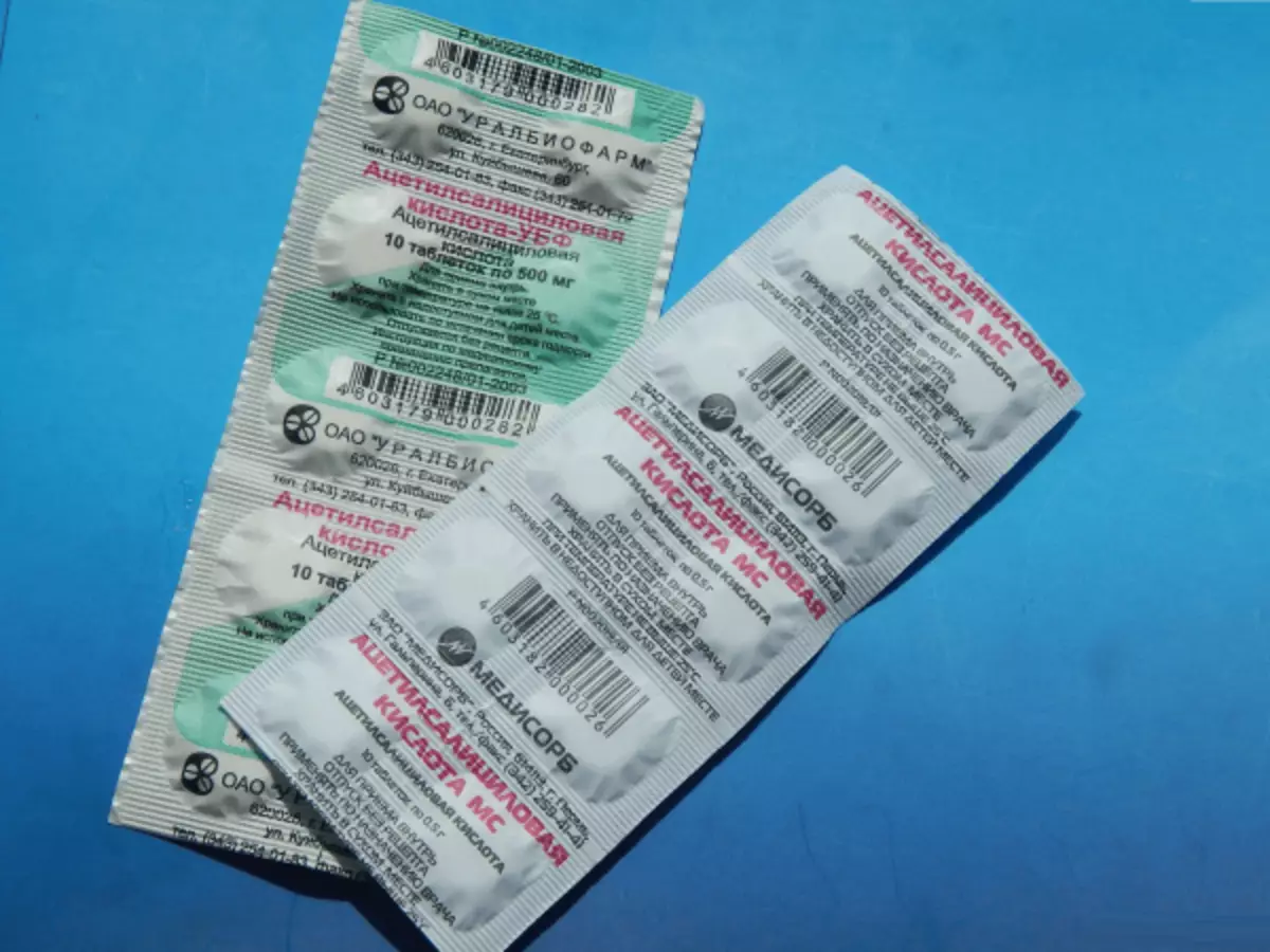 Máy tính bảng aspirin.