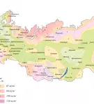 Mapu amphepo ndi madera a Russia