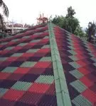 Veelkleurige dak van Ondulina