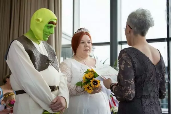 Sposa nell'immagine del film dal cartone animato "Shrek"