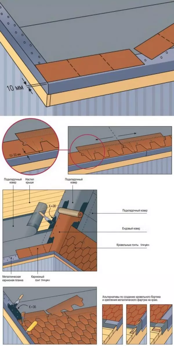 Shinglace de toiture douce, sa description. Caractéristiques et critiques, ainsi que des caractéristiques de l'appareil et une technologie de pose de matériaux 4933_20