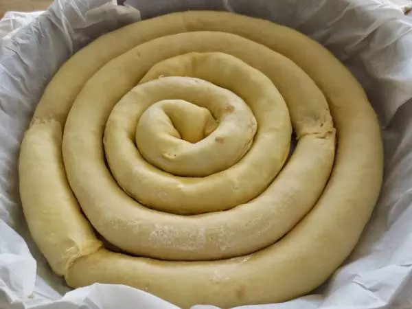 Spiralny ciasto w kształcie