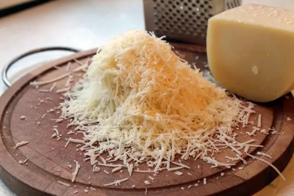 Curly hard cheese.