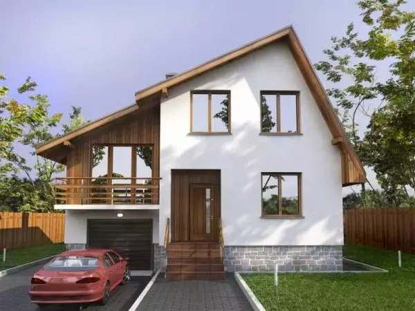 Maison avec toit asymétrique