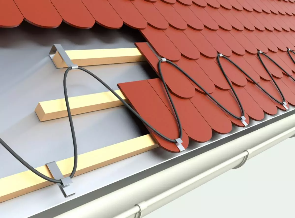 Pemanasan bumbung dan saliran, termasuk cara menjalankan sistem
