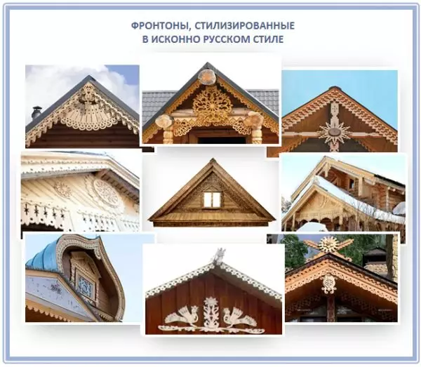 Fronton dekor varianter i russisk stil