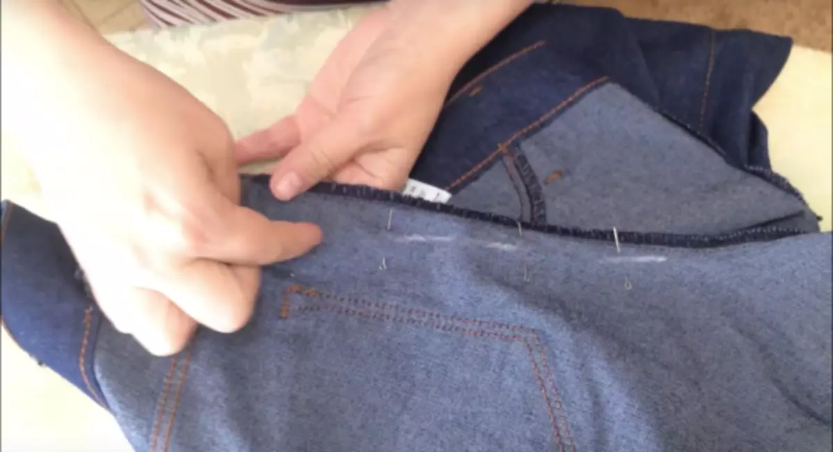 Pins in jeans