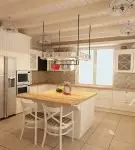 Light kitchen in classic style