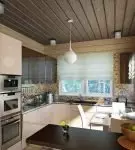 Bright focus in the kitchen in modern style