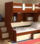 Transformer bed with sliding bed