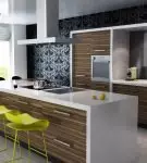 Virtuvės interjero modelius modernaus stiliaus stiliaus