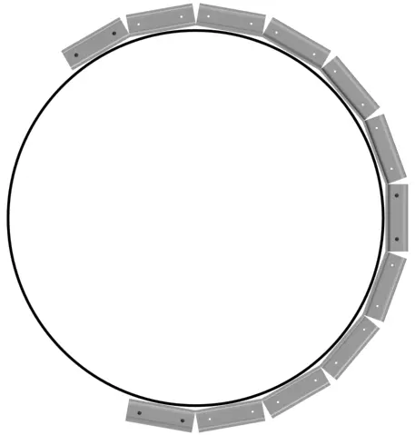 Hồ sơ để gắn trần ở dạng một vòng tròn