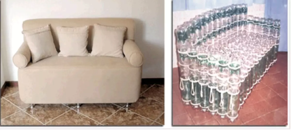 Plastic botelya sofa