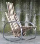 Chair of pipe and wood
