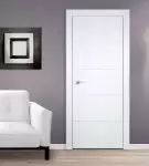 White doors in the interior of the living room