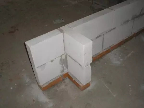Foam concrete block partition