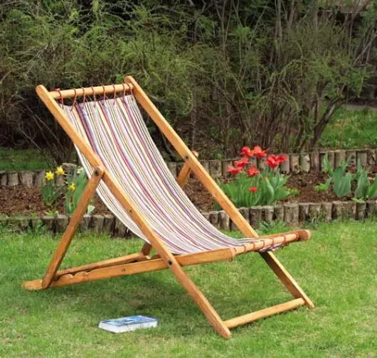 Folding Chaise Lounger puidust