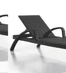 Država Chaise Lounger iz Rattan