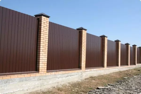 Brick fence and professional sheet