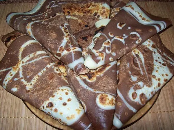 Pancakes шоколад дар шир