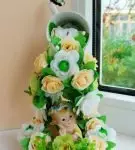 Bouquet-topiari con angelo